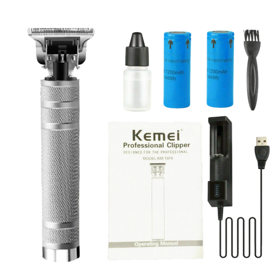 Kemei Silver Cordless Hair Clippers Trimmer Shaver Clipper Cutting ...