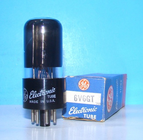 6V6GT NOS GE radio audio amplifier vintage vacuum tube valve tested ...