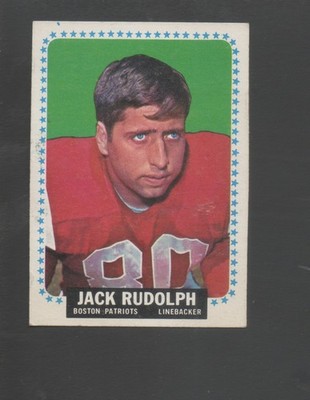 1964 Topps Football Card #19 Jack Rudolph-Boston Patriots near mint ...