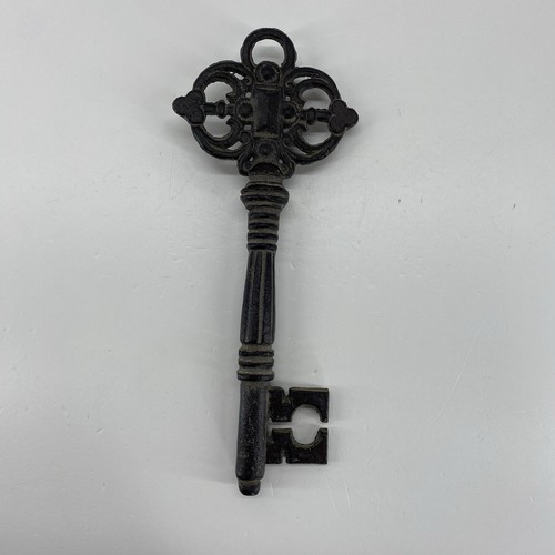 Vintage Cast Iron Skeleton Key 29cm – Rustic Farmhouse Decor Heavy ...