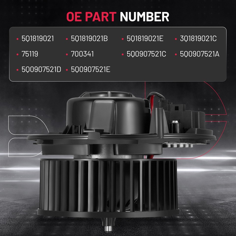 For 2017-2019 Volkswagen Golf Audi A3 Quattro HVAC Heater Blower Motor ...