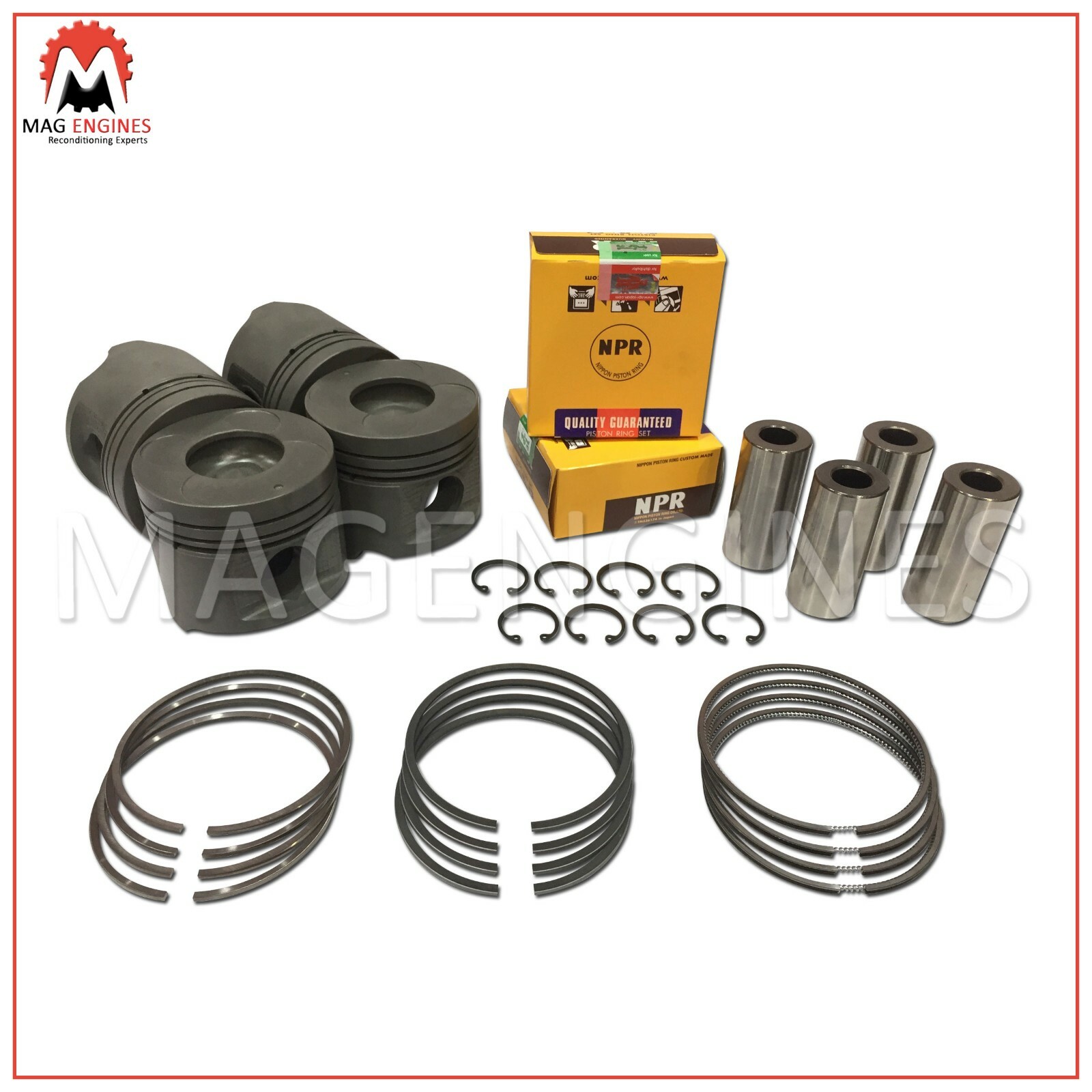 PISTONS & RING SET NISSAN YD25 DTi FOR D22 NAVARA KING CAB FRONTIER 2 ...