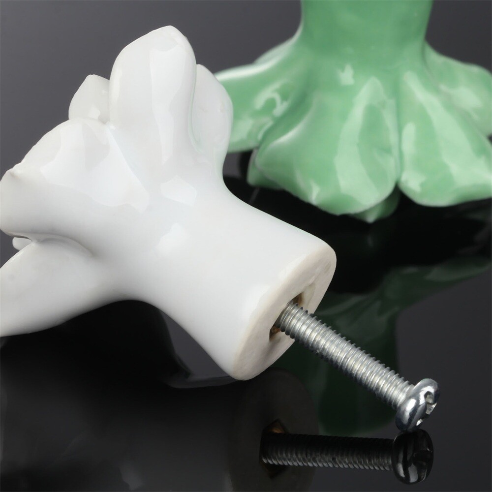 Modern Rural Lotus Drawer Door Handle Kitchen Cupboard Wardrobe Pulls ...