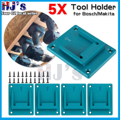 5x Slots Tool Holder For Bosch/Makita Bracket 18V Lithium Battery ...
