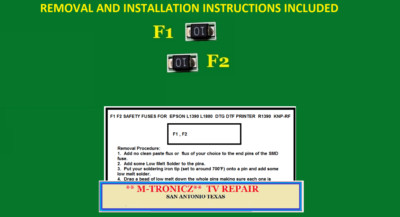 F1 / F2 SAFETY FUSES FOR EPSON L1390 L1800 DTG DTF PRINTER R1390 KNP-RF ...