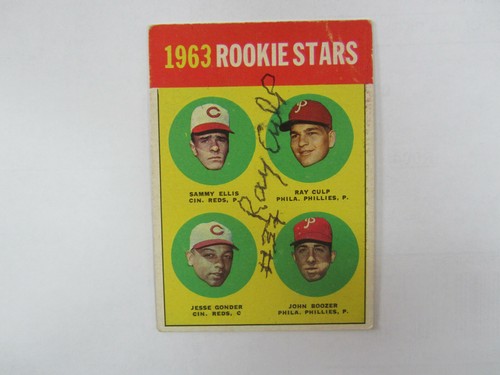 1963 Topps # 29 Ray Culp Autograph / Signed Card (MB) Philadelphia ...