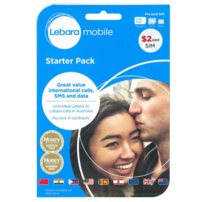 AUSTRALIAN LEBARA PREPAID MOBILE SIM CARD KIT PACK STANDARD MICRO NANO ...