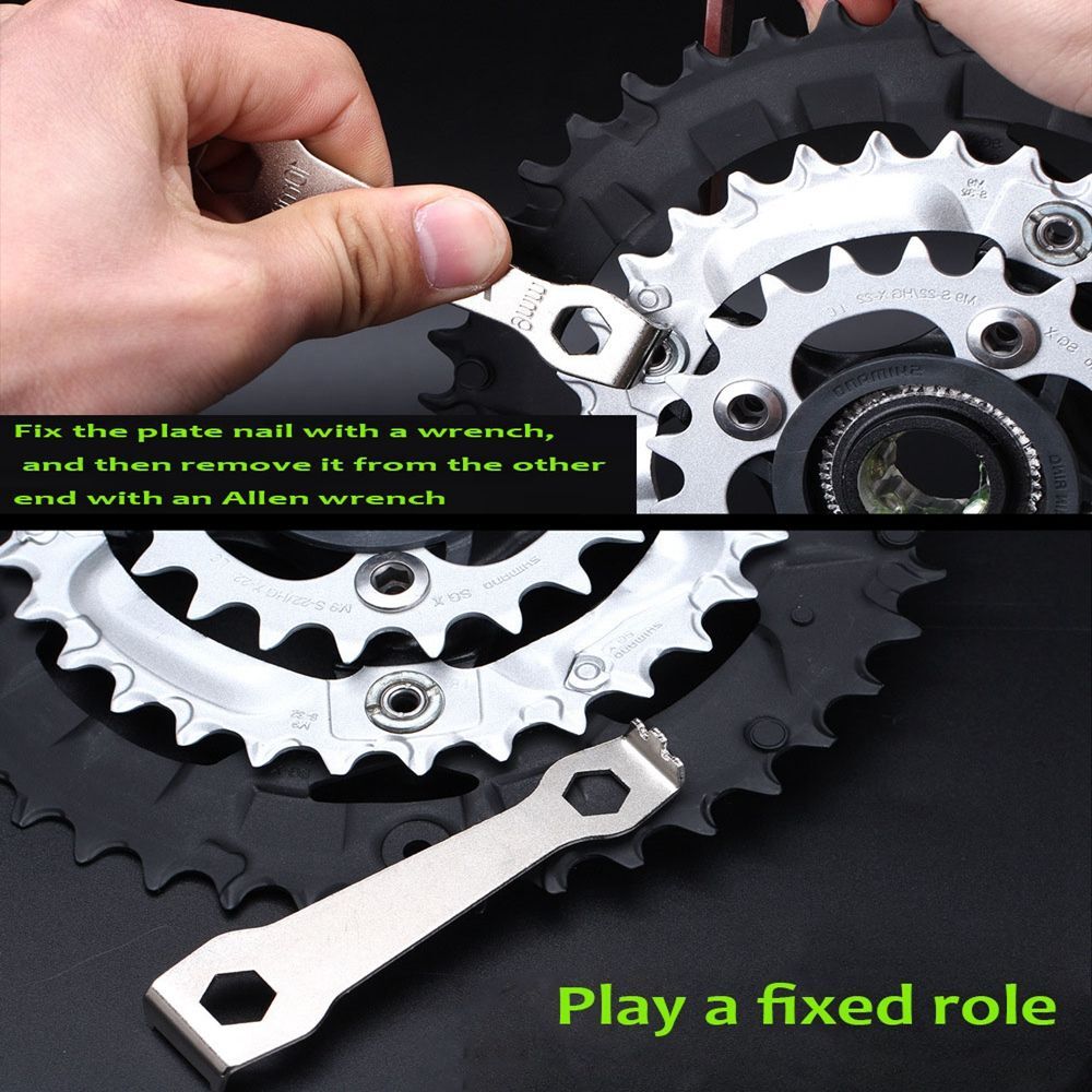 9&10mm Chain Ring Bolt Fixed Wrench Chainwheel Peg Spanner Bike ...