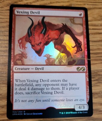 MTG Artist Proof Vexing Devil Foil Gold Signed Magic The Gathering NM ...
