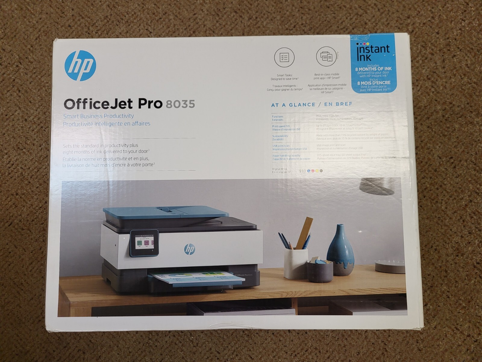 HP OfficeJet Pro 8035 All-In-One Inkjet Printer - Blue for sale online ...