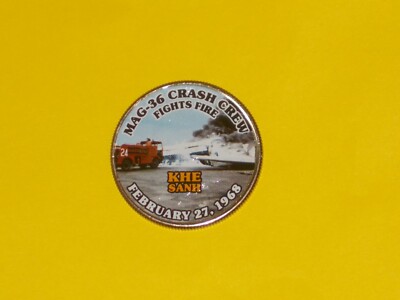Colorized Kennedy Half Dollar - Khe Sanh - Mag 36 Crash Crew K575 | eBay