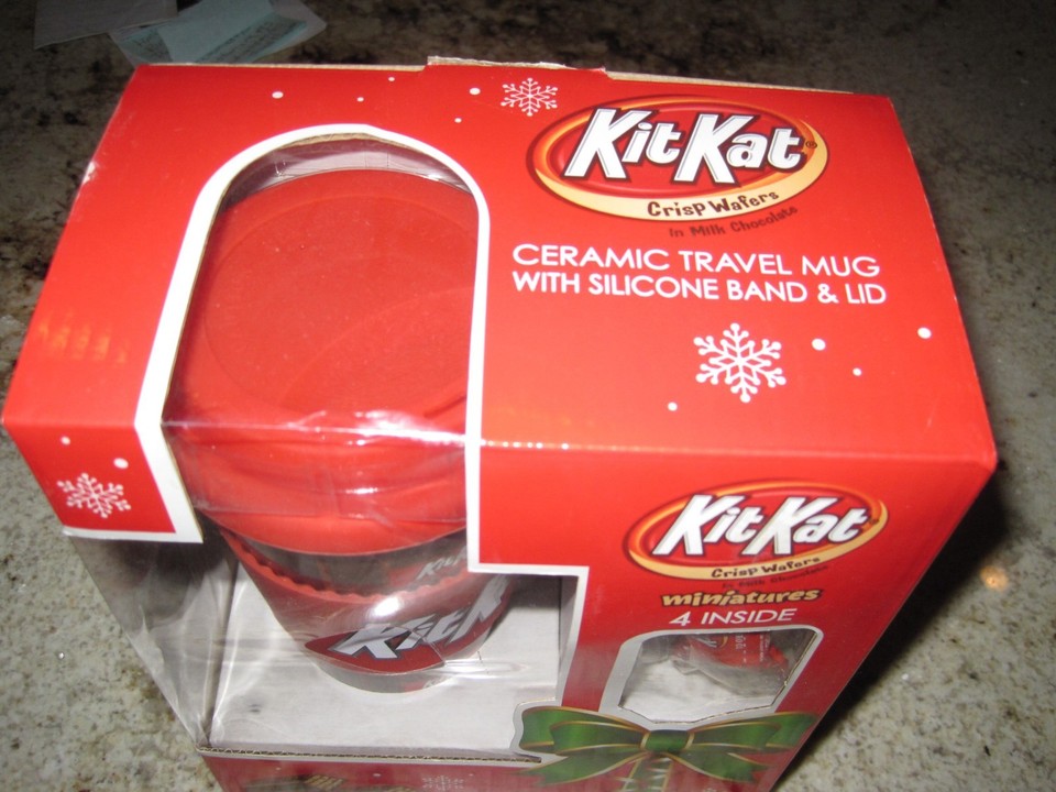 Kit Kat Gift Set with Ceramic Travel Mug, Silicone Band & Lid | eBay
