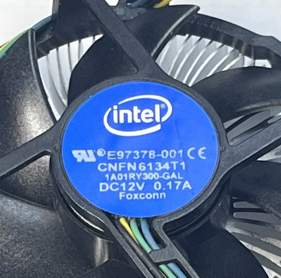 (1) INTEL E97378-001 FOXCONN CPU FAN W/HEATSINK, LGA 115X, 12VDC, 0.17A ...