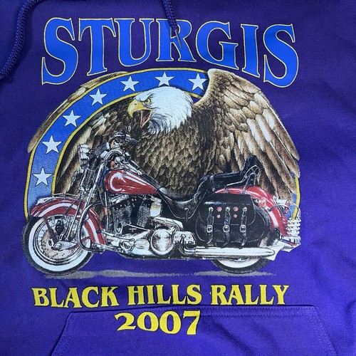 Sturgis Motorcycle Rally Hoodie Sweatshirt Mens Size XL 2007 Black ...