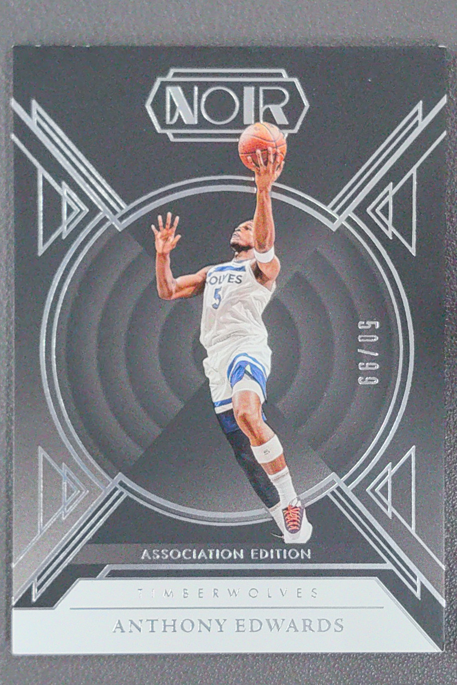 Anthony Edwards 2024 Noir #18 Base Association Edition - Holo Ruby /25 ...