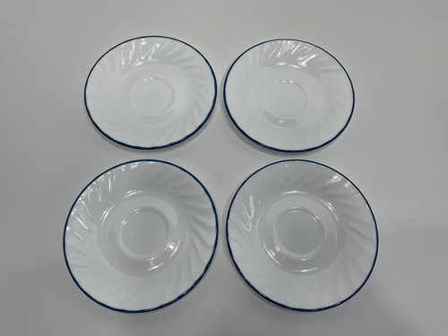 Corelle Blue Velvet Rose Swirl Saucers Set of 4 | eBay