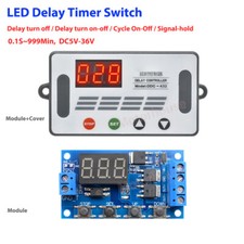 DC 12v Timer Relay Switch Turn On/off Module Digital LED Cycle Delay ...