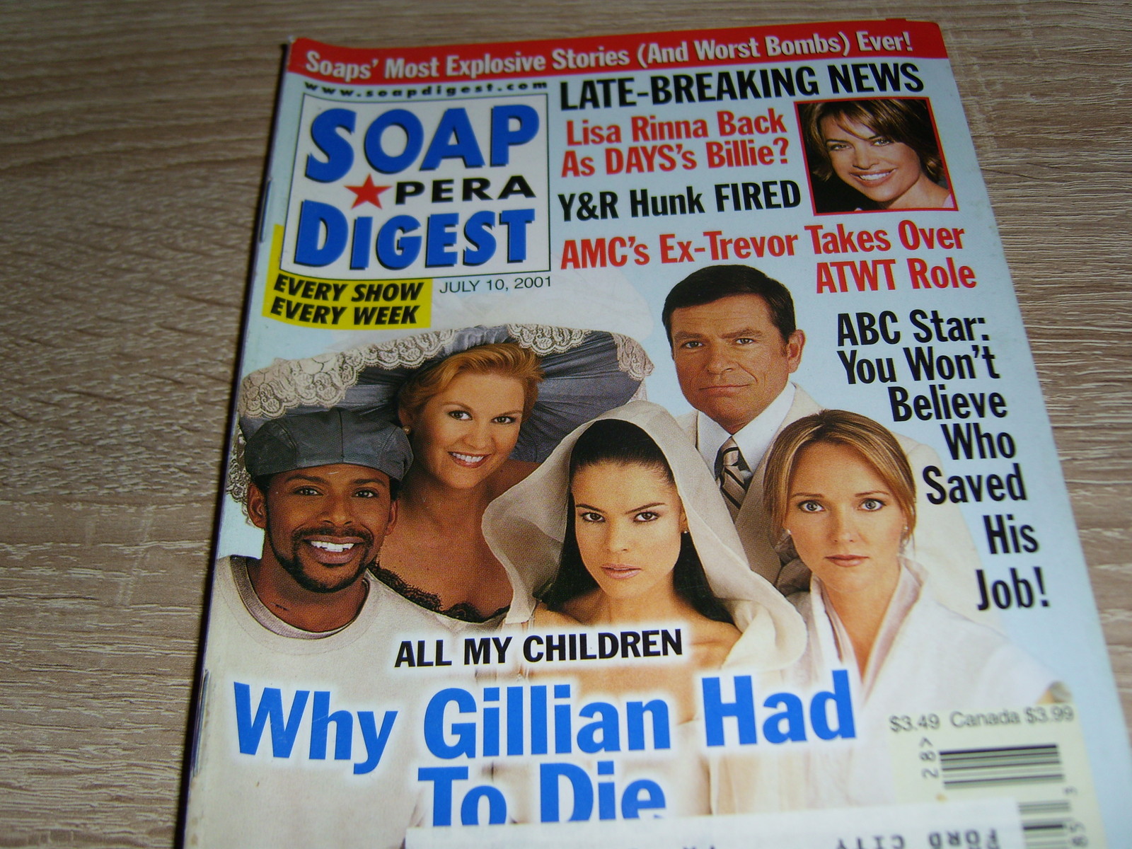 SOAP OPERA DIGEST 7/2001 Jacob Young & Coltin Scott~Beth Maitland ...