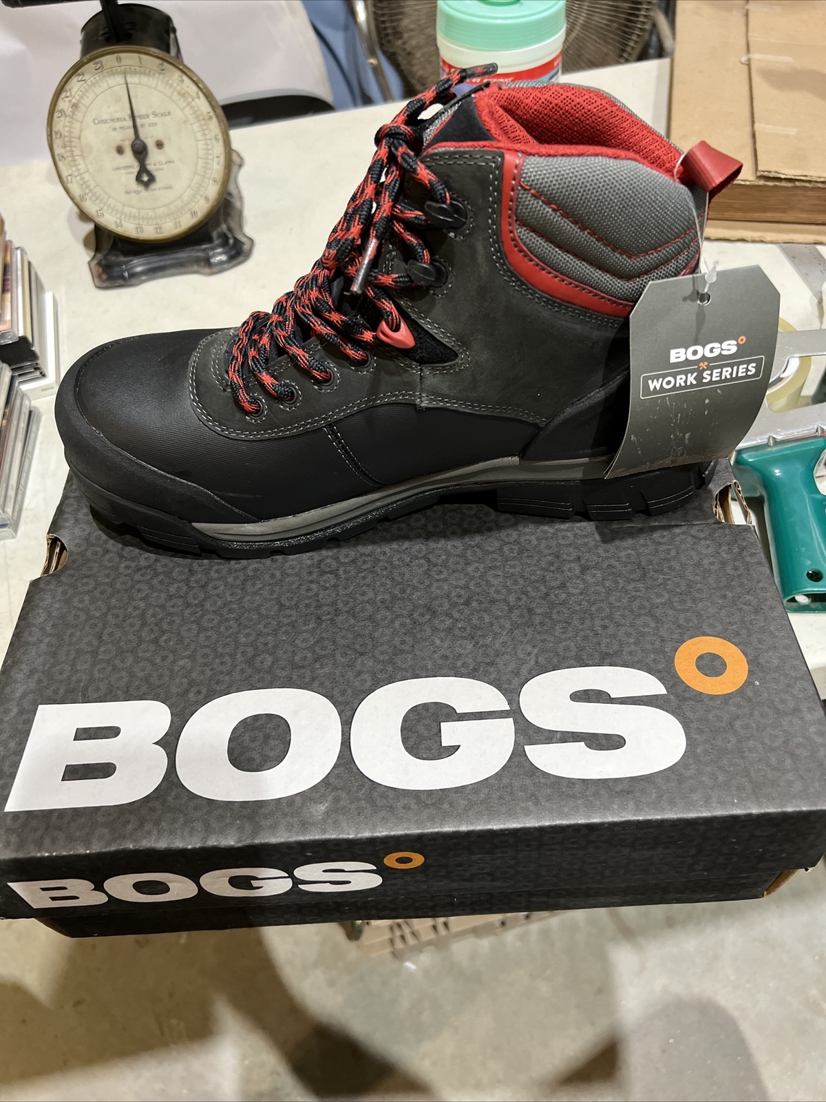 BOGS WORK BOOT Size 9D Bedrock Shell 6” Waterproof Comp Toe 72475CT Black Multi | eBay