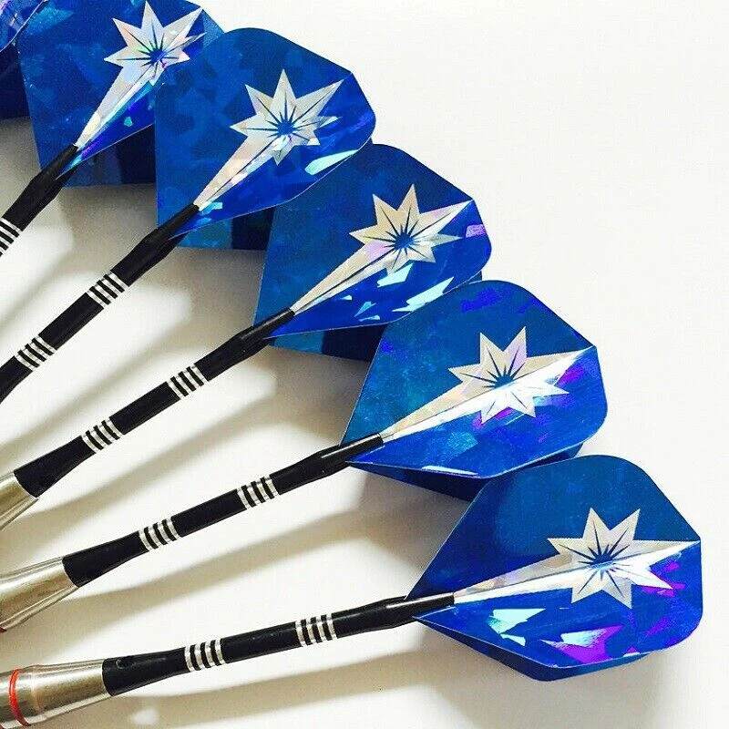 24g Dart Set 6PCS Steel Tip Darts Flights Anti-Fall Hard Dart Stainless ...