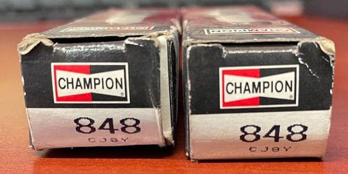 Champion 848 CJ8Y Lot of 2 Copper Plus Spark Plugs | eBay