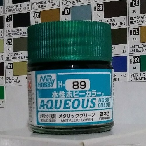 Gunze Aqueous Hobby Color H-89, Metallic Green. | eBay