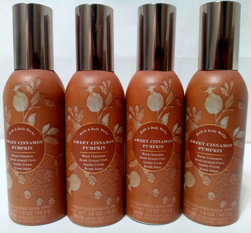 Bath Body Works SWEET CINNAMON PUMPKIN Concentrated Room Sprays 4 ...