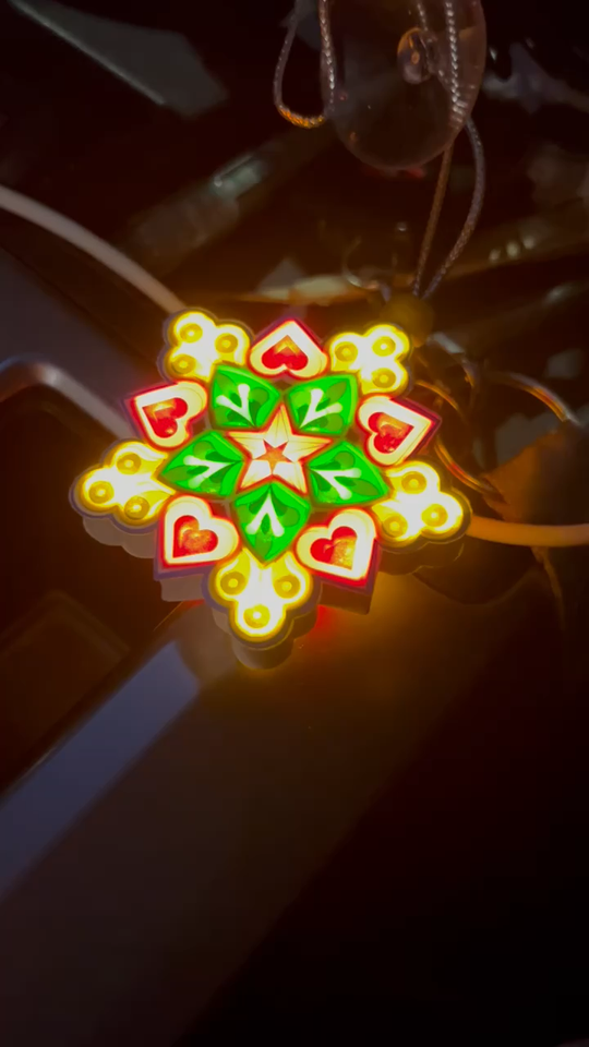 Mini Christmas Lantern Parol Colorful Pattern Blinking Lights USB PLUG ...