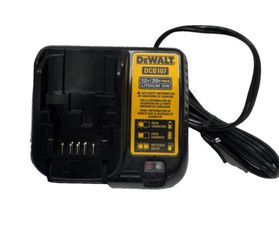 Dewalt Battery Charger DCB107 12V / 20V Max Li-ion Replaces DCB100 ...