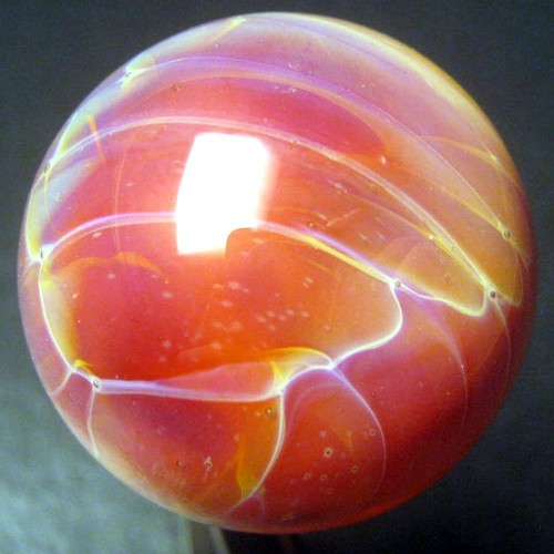 Glass Marble - 1" handmade contemporary art lampwork decor sculpture ...