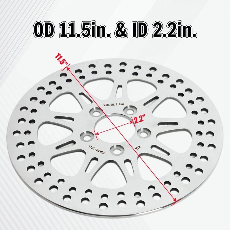 11.5" Front Rear Brake Rotors for Harley Softail Deluxe Fat Boy ...