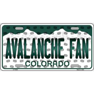 Avalanche Fan Colorado Novelty Metal License Plate Tag LP-10828 | eBay