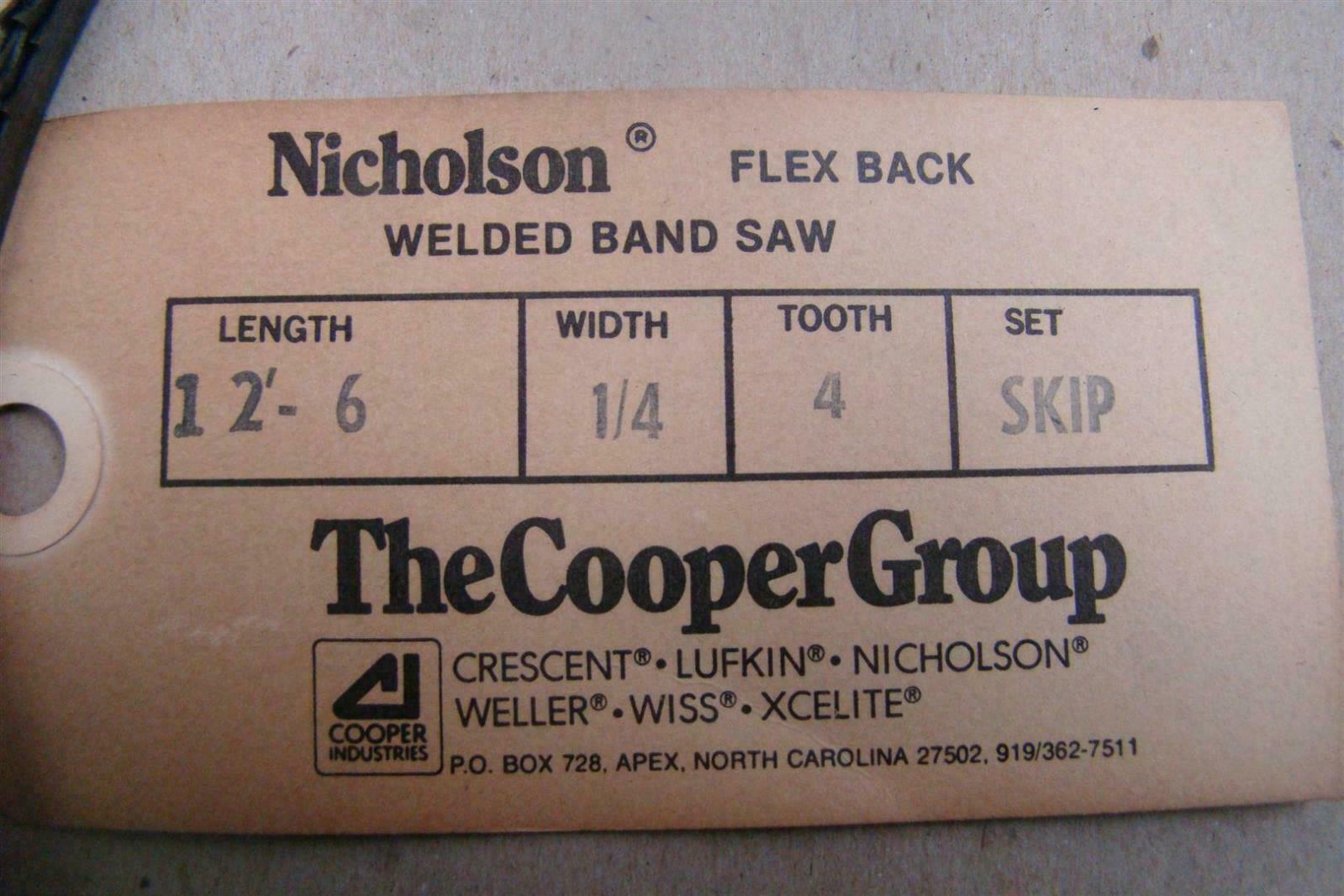 Nicholson Tape Saw Blade 12'-6", Width: 1/4", SKIP | eBay Australia