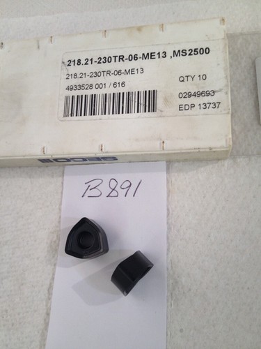 5 NEW SECO 218.21-230TR-06-ME13 CARBIDE INSERTS. MILLING. GRADE: MS2500 ...