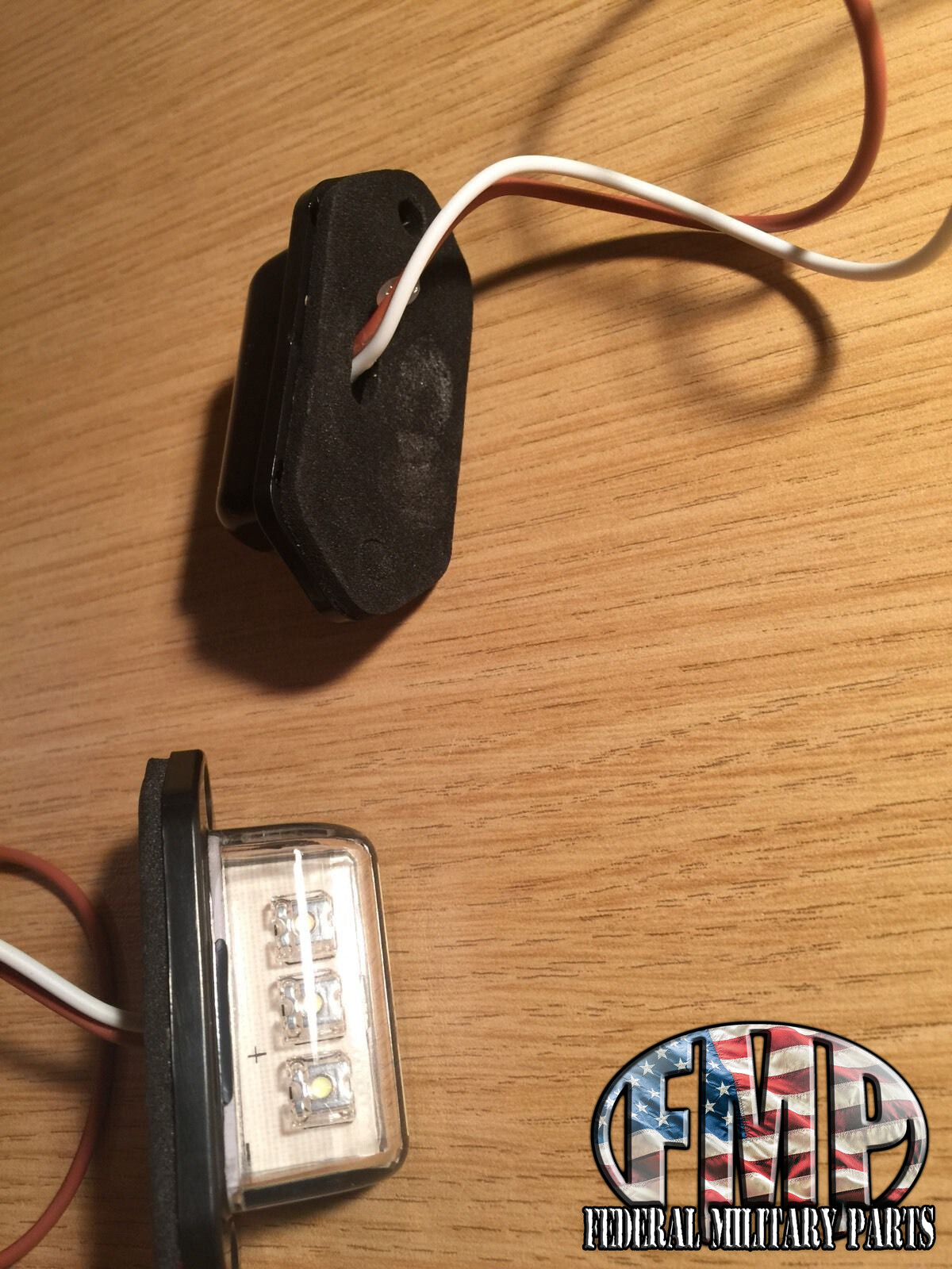 Pair License Plate Light LED Small 24v for M998 Military HUMVEE Hummer ...