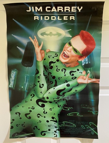JIM CARREY As the RIDDLER Poster 1995 Batman Forever 26 In X 17.5 | eBay