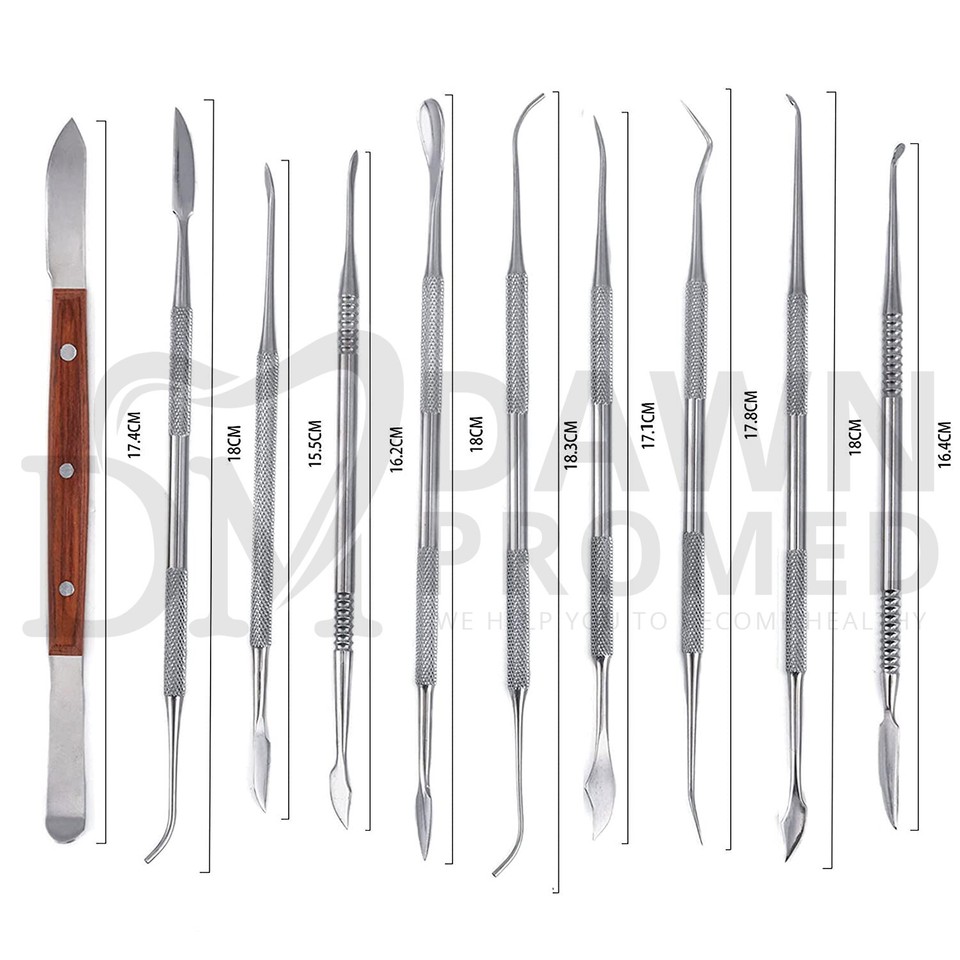 10 Pcs Carving Spatula Modeling Kit & Metal Clay Pottery Sculpting Tool ...