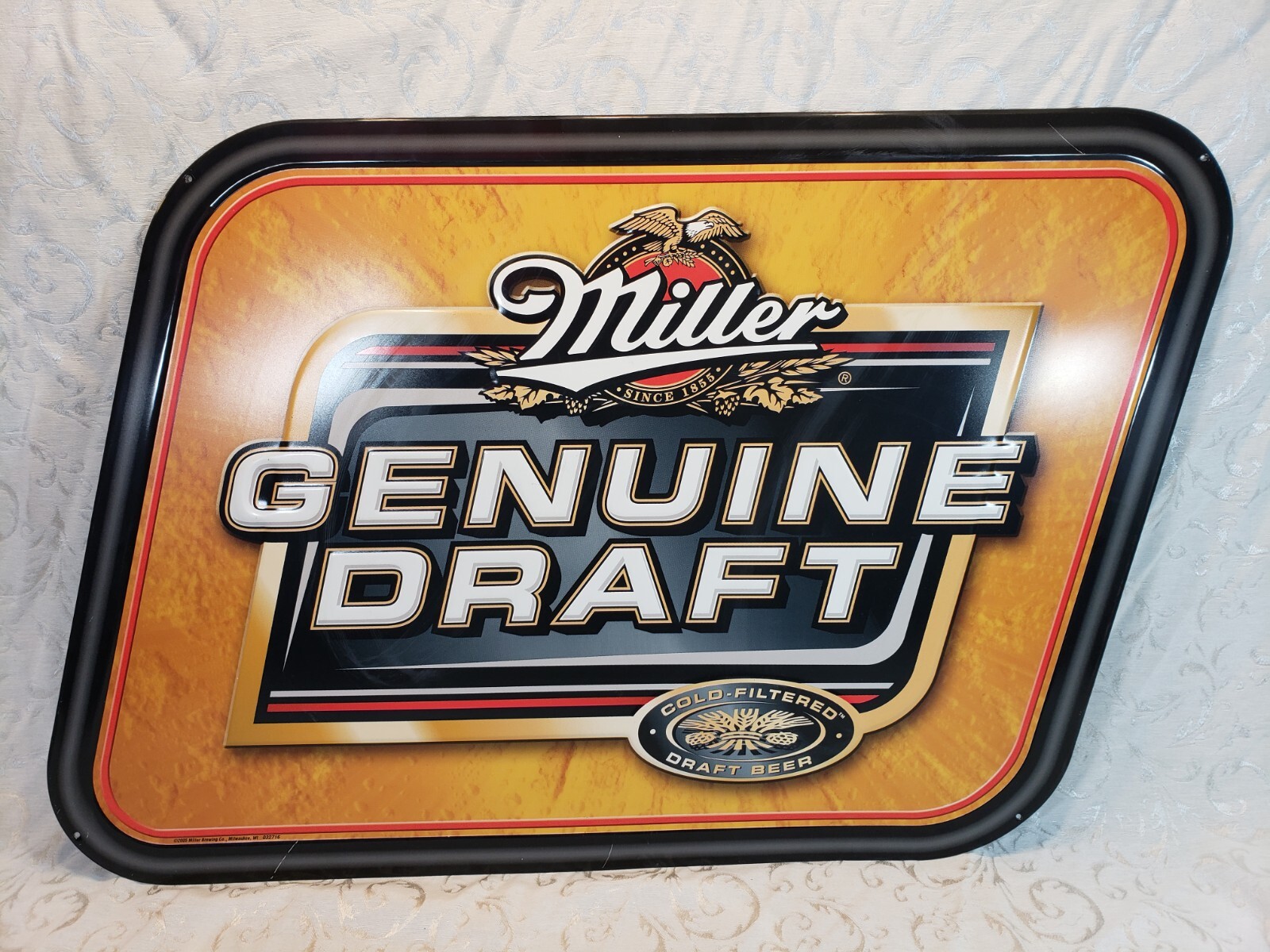 Miller Genuine Draft Beer Sign - 2005 - Advertising Bar, Garage, Man ...