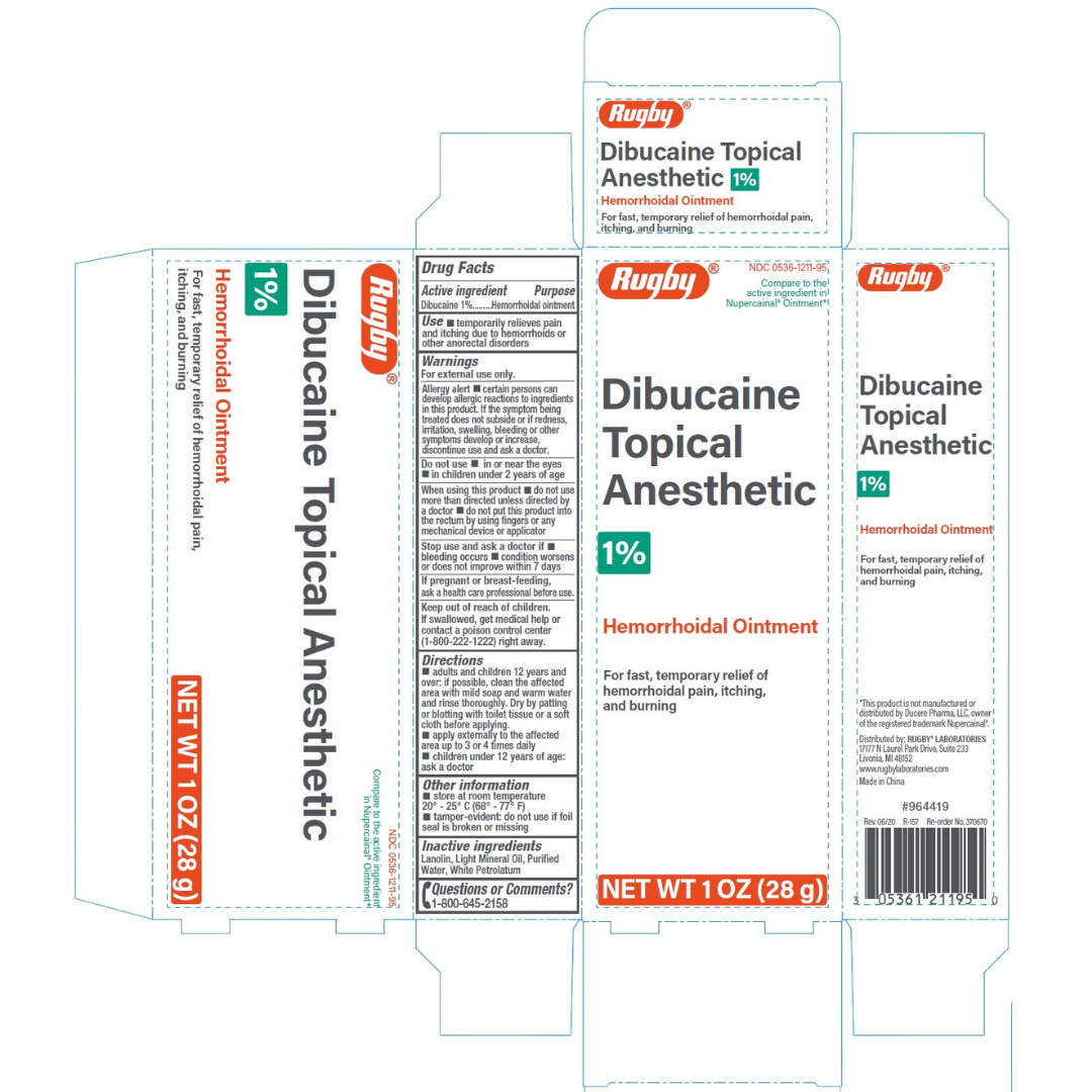 Rugby Dibucaine 1% Hemorrhoidal Itching Ointment - 1 oz | Nupercainal ...