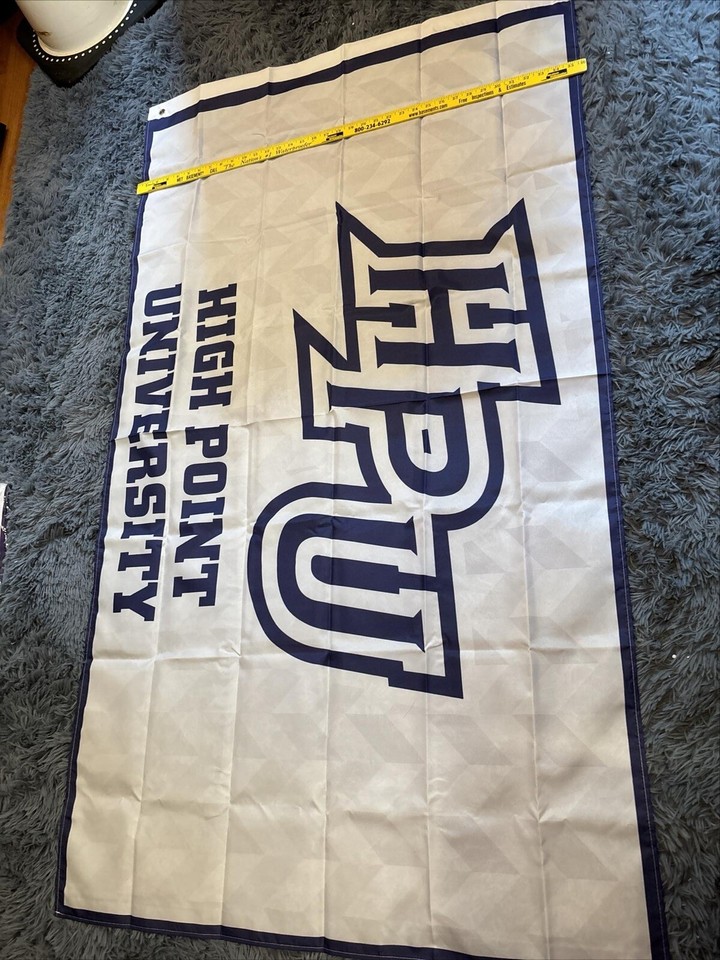 High Point University HPU North Carolina Banner/flag White & Purple ...