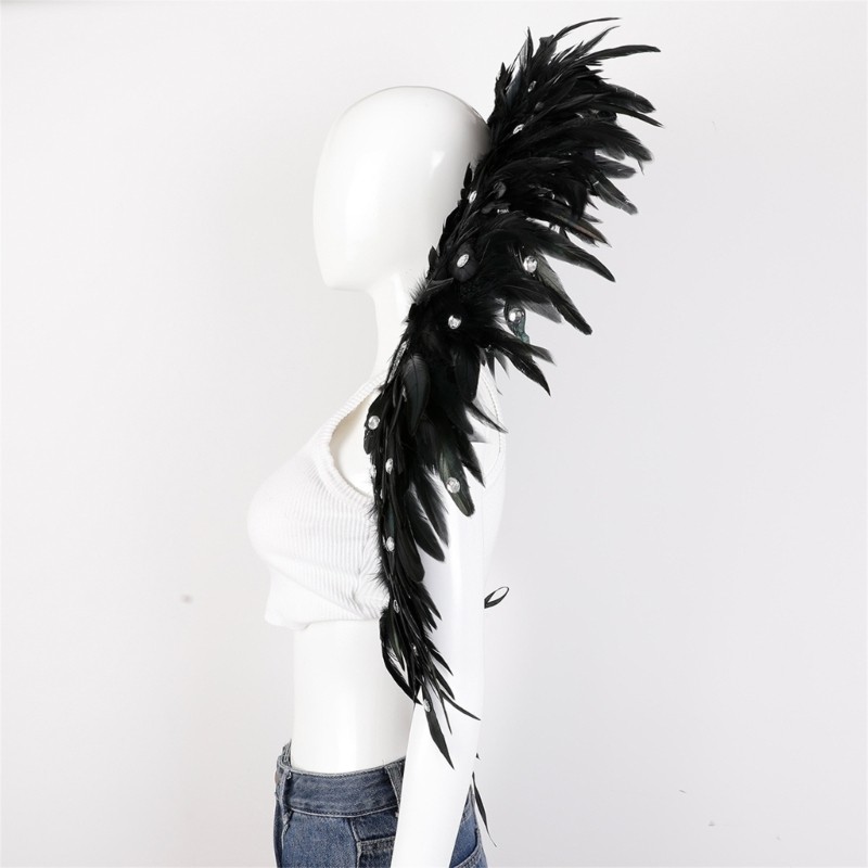 Shimmering Stage Cloak Friendly Feather Costume Accessory For Dancers ...