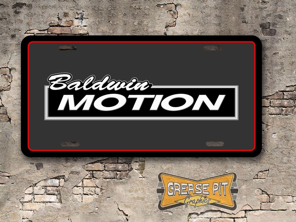 Baldwin Motion Performance Inc. Novelty License Plate - Choose Color | eBay