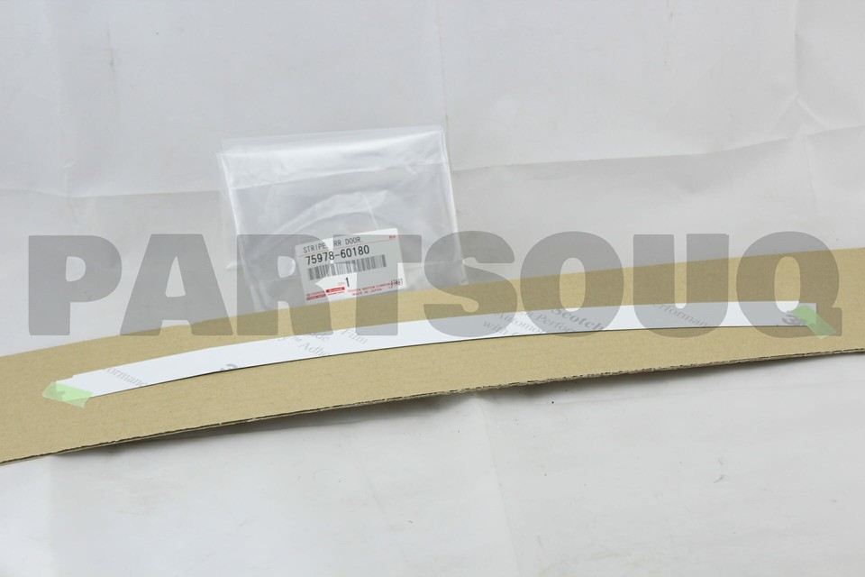 7597860180 Genuine Toyota STRIPE, REAR DOOR OUTSIDE, LOWER LH 75978 ...