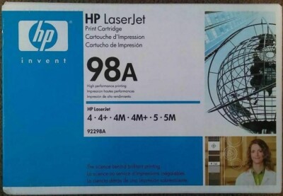 BRAND NEW IN BOX GENUINE HP 98A (92298A) Black Toner Cartridge ...
