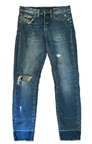 Blank NYC Blue The Reade Rip Rep Mid-Rise Skinny Jeans Size 27 | eBay