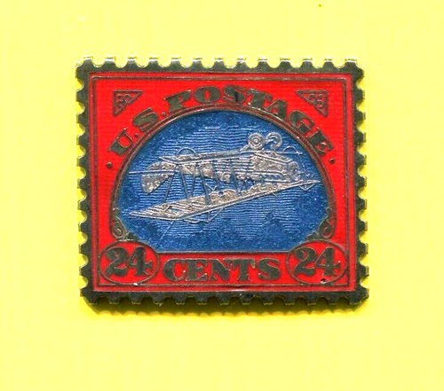 FANTASTIC HISTORICAL USA INVERTED JENNY 24 CENTS STAMP, ENAMEL MEDAL | eBay