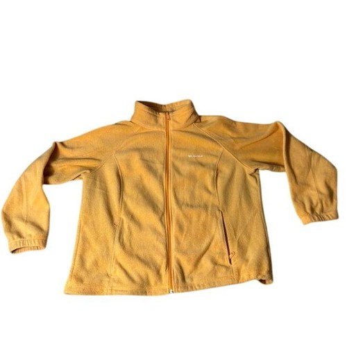 Columbia Yellow Fleece Full Zip Jacket Cozy Outdoor Activewear 2X | eBay