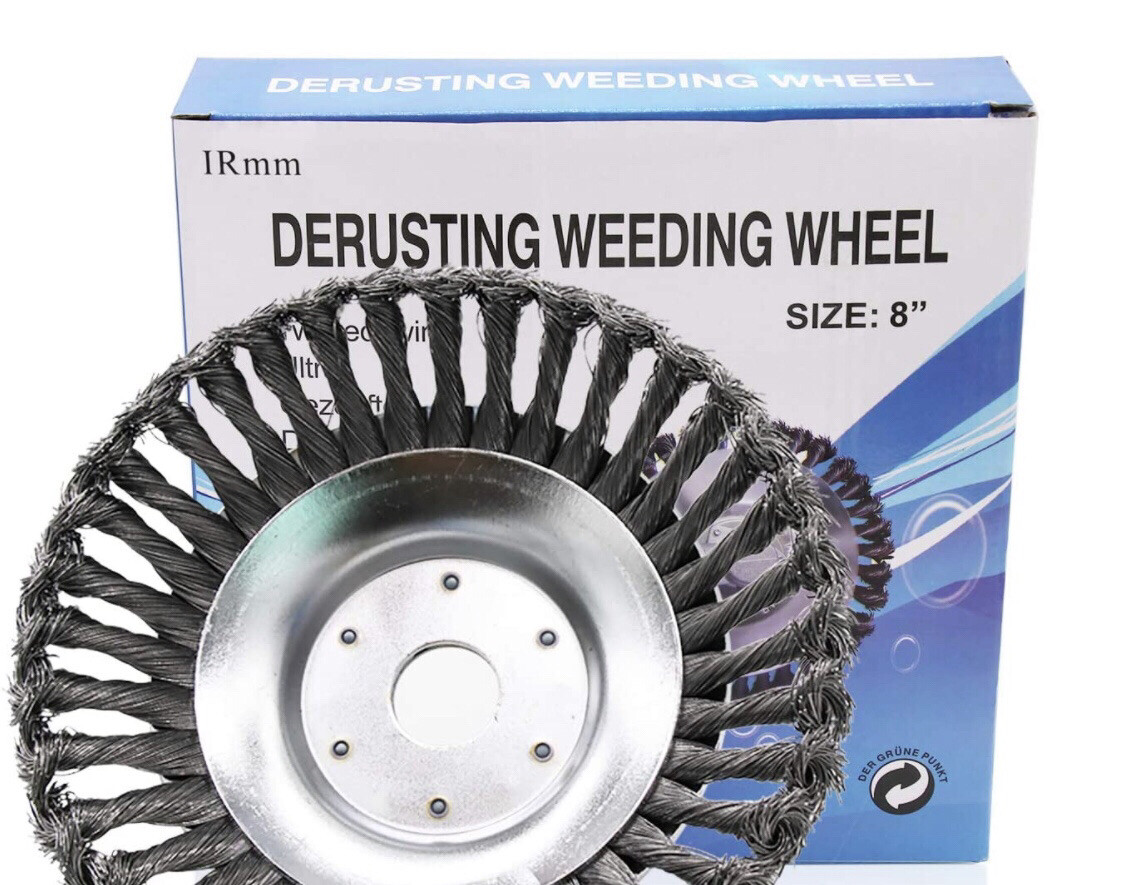 Derusting Weeding Wheel 8” Twisted Wire Cup Brush Weeding Wheel NEW | eBay