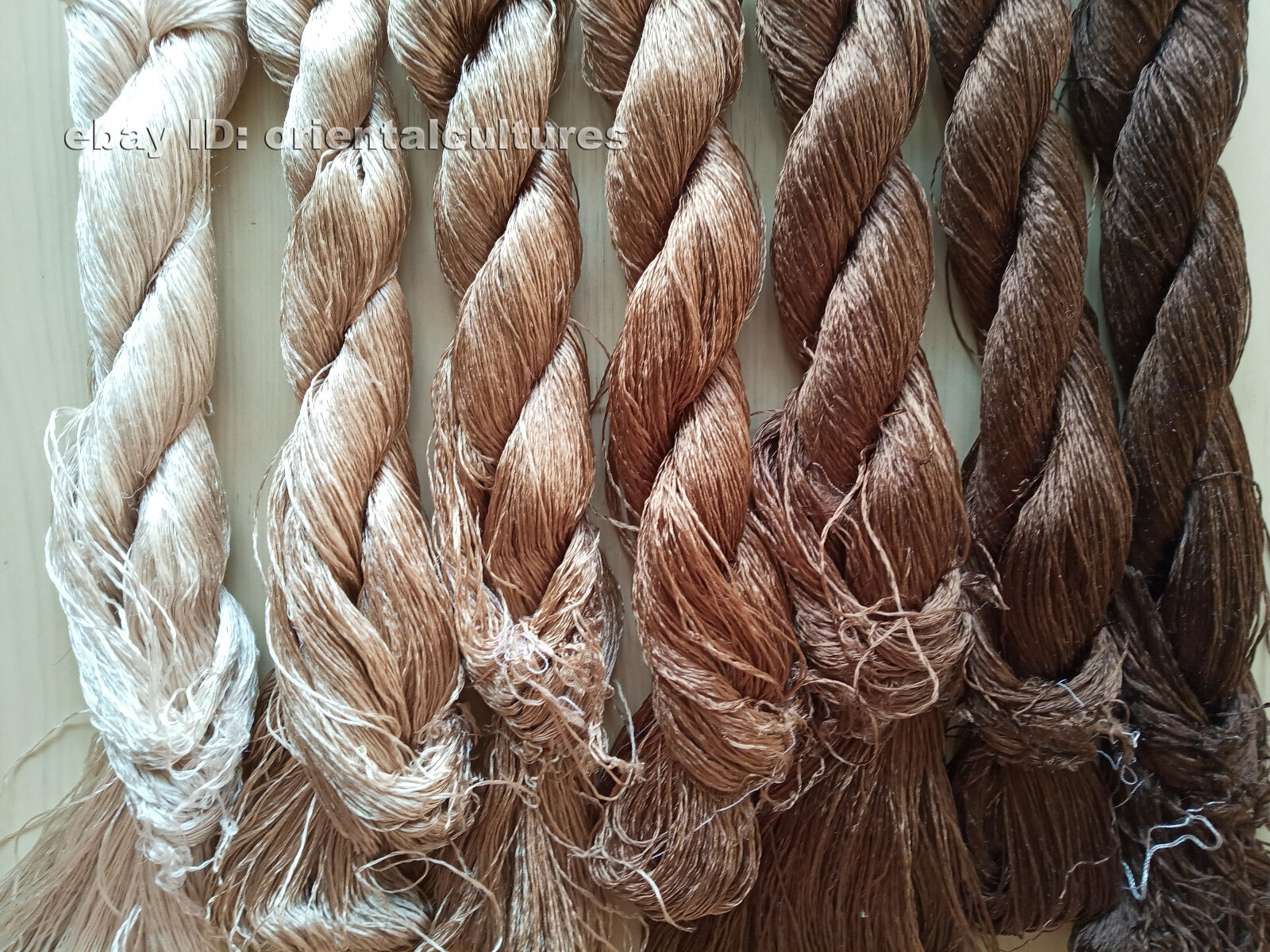 7bundles 100%real natural mulberry silk,hand-dyed embroidery silk floss ...