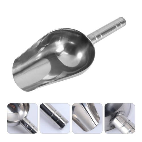 2 Count Pet Food Shovel Measuring Dog Spoon Metal Stainless Steel Scoop ...